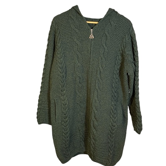 Saol | Sweaters | Saol Irish 0 Merino Wool Cardigan Womens Aran Long ...
